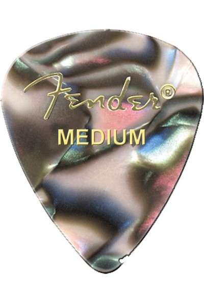 Fender Premium Colored Celluloid Guitar Picks 351 Abalone Medium -1 Adet Medium Pena Fender Premium Colored Celluloid Guitar Picks 351 Abalone Medium -1 Adet Medium Pena