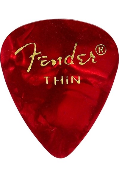 Fender 351 Premium Celluloid Picks Red Moto Thin - 1 Adet Pena Fender 351 Premium Celluloid Picks Red Moto Thin - 1 Adet Pena