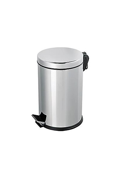 Omnisoft Krom Pedallı Paslanmaz Çöp Kovası 8 Lt