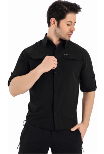 Crozwise Erkek Outdoor Gömlek Yazlık Siyah 7124-10 Crozwise Erkek Outdoor Gömlek Yazlık Siyah 7124-10