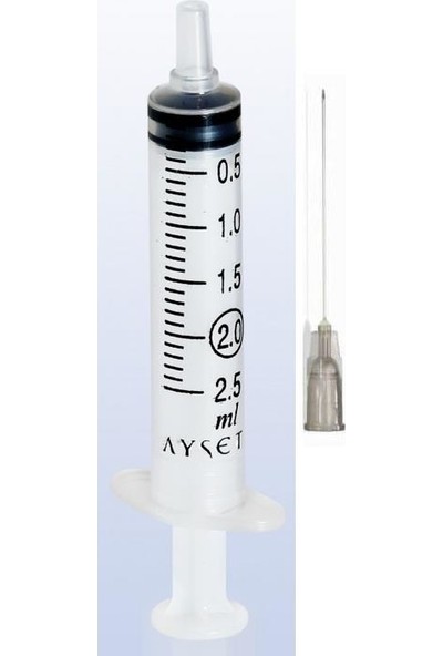 Ayset 70585 (2cc-3/p) 27G Gri Iğneli K.dental Enjektör 300 Adet
