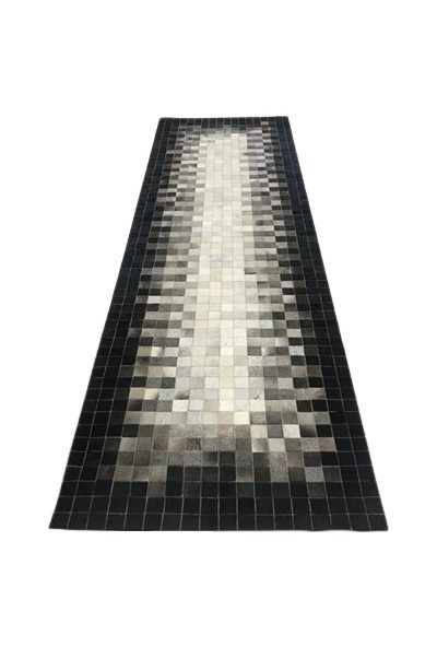 Bienna Fur Kaymaz Taban Siyahtan Beyaza Doğal Deri Halı / Kilim Bienna Fur Kaymaz Taban Siyahtan Beyaza Doğal Deri Halı / Kilim