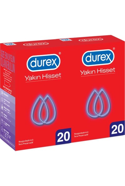 Durex Yakın Hisset 40'lı İnce Prezervatif Durex Yakın Hisset 40'lı İnce Prezervatif