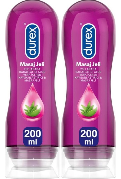 Durex Aloe Vera Kayganlaştırıcı & Masaj Jeli 200 ml X 2 Durex Aloe Vera Kayganlaştırıcı & Masaj Jeli 200 ml X 2