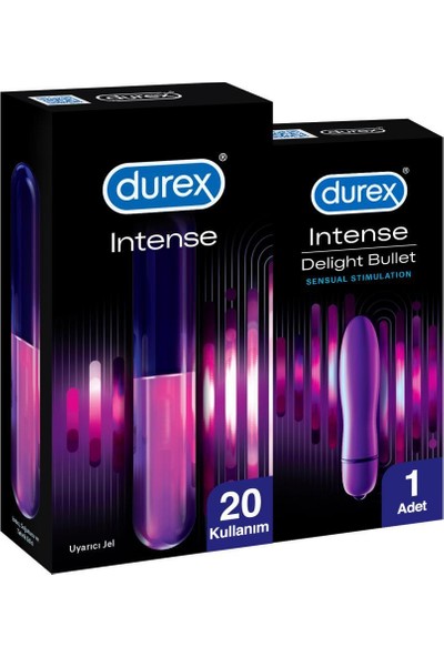Durex Intense Delight Bullet Titreşimli Vibratör + Durex Intense Uyarıcı Jel 10 ml Durex Intense Delight Bullet Titreşimli Vibratör + Durex Intense Uyarıcı Jel 10 ml