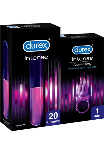 Durex Intense Devil Ring Titreşimli Halka + Durex Intense Uyarıcı Jel 10 ml Durex Intense Devil Ring Titreşimli Halka + Durex Intense Uyarıcı Jel 10 ml