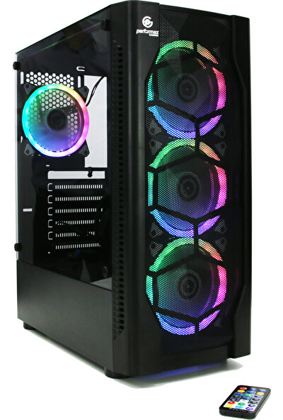 Performax Inferno Tempered Cam RGB 650W 80+Bronze Midi Tower Bilgisayar Kasası Siyah Performax Inferno Tempered Cam RGB 650W 80+Bronze Midi Tower Bilgisayar Kasası Siyah
