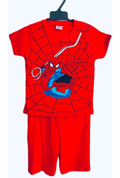 Sml Tekstil Kırmızı Erkek Çocuk Örümcek Adam Şort Tişört Takım Sml Tekstil Kırmızı Erkek Çocuk Örümcek Adam Şort Tişört Takım