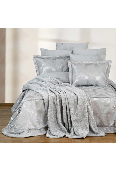 Elart Çeyiz Paketi 10 Parça (Yatak Örtüsü+Nevresim Takımı+Battaniye) Bronze Gümüş