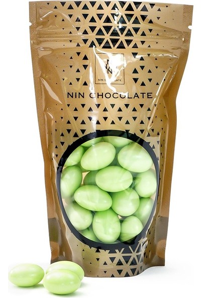 Nin Chocolate Yeşil Badem Draje 150 gr Nin Chocolate Yeşil Badem Draje 150 gr
