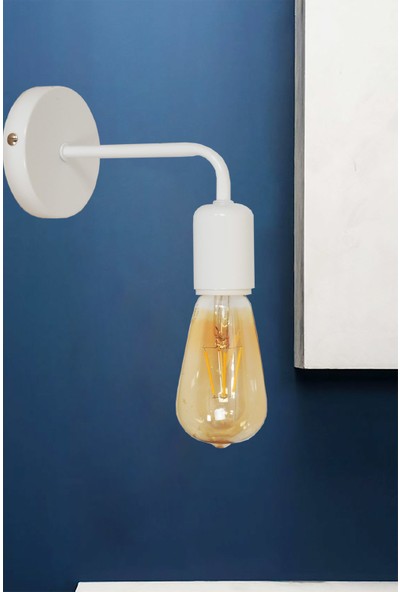 Venon Aydınlatma Rustik Aplik Beyaz Laleli