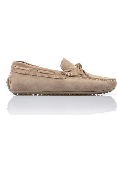 Alba Driving Bej Deri Erkek Loafer