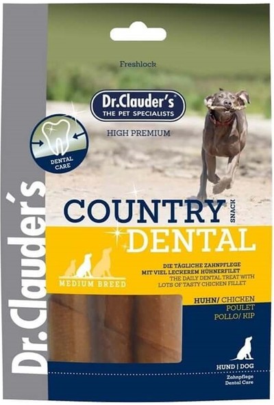 Dr. Clauder's Dr Clauders Country Dental Tavuklu Köpek Ödülü 120 gr Dr. Clauder's Dr Clauders Country Dental Tavuklu Köpek Ödülü 120 gr