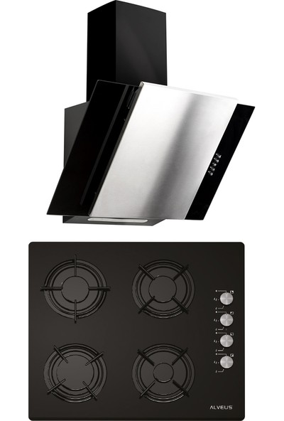 Alveus Alvento Siyah 2'li Ankastre Set ALVENTO-GLS640 Alveus Alvento Siyah 2'li Ankastre Set ALVENTO-GLS640