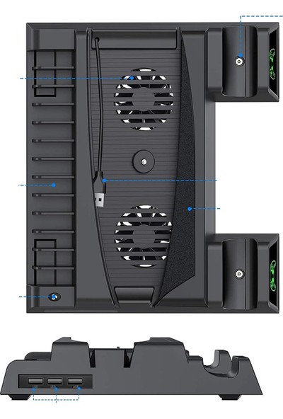 Hobimtek Ps5 Çift Fanlı Dikey Soğutucu ve Dualsense Kol Şarj Edici Yh-51 Hobimtek Ps5 Çift Fanlı Dikey Soğutucu ve Dualsense Kol Şarj Edici Yh-51