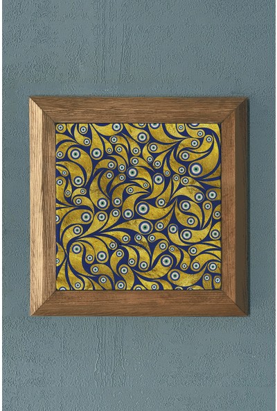 Oscar Stone Masif Çerçeveli Nazar Taş Tablo- Duvar Dekoru- Oscar Stone Decor 28X28 Cm-Wall Decor Oscar Stone Masif Çerçeveli Nazar Taş Tablo- Duvar Dekoru- Oscar Stone Decor 28X28 Cm-Wall Decor