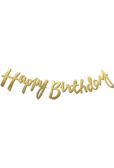 Papercraft Happy Birthday Kaligrafi Banner Yazı Gold Papercraft Happy Birthday Kaligrafi Banner Yazı Gold