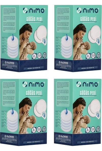 Nimo Göğüs Pedi 4 Kutu 120 Adet Çift Nimo Göğüs Pedi 4 Kutu 120 Adet Çift