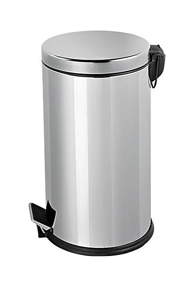 Omnisoft PLX3700-316 Krom Pedallı Paslanmaz Çöp Kovası 16 Lt
