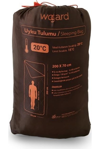 Wogard Uyku Tulumu Koyu Kahve 200X70 M