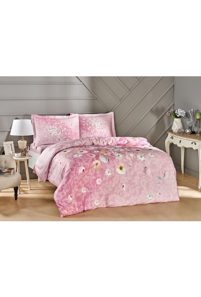 Taç Serlina Çift Kişilik Saten Nevresim Takımı