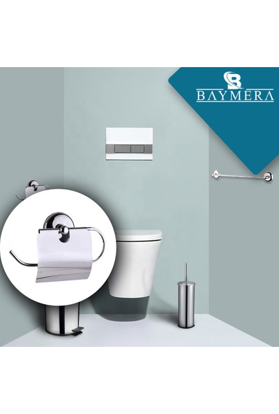 Baymera Krom Kapaklı Kağıtlık