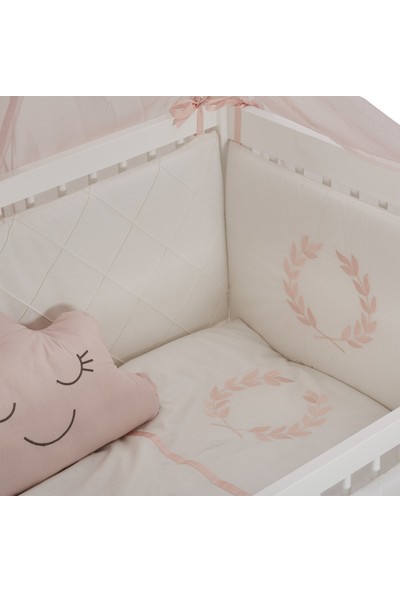 Meltem Smart Motto Nakışlı Pudra Pamuklu Bebek Uyku Seti - 60x120 cm Meltem Smart Motto Nakışlı Pudra Pamuklu Bebek Uyku Seti - 60x120 cm