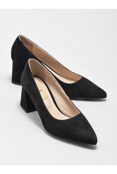 Elle Siyah Deri Kadın Günlük Ayakkabı