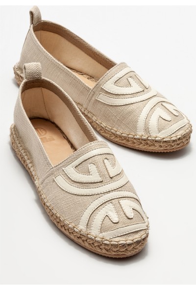 Elle Shoes Elle Bej Kadın Espadril