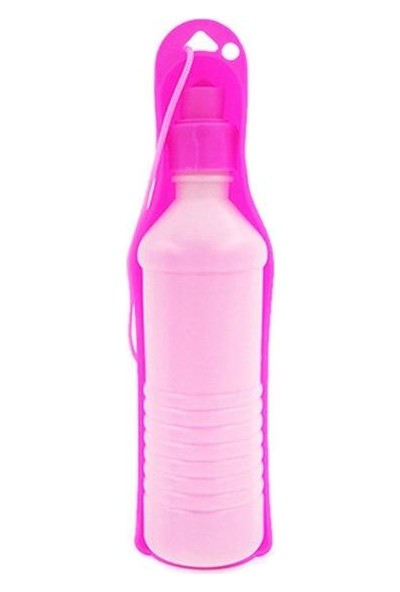 Lion Pet Kedi Köpek Seyahat Taşınabilir Suluk 400 ml- Pembe
