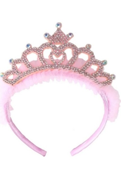 Krml Prenses Tüllü Kız Çocuk Tacı
