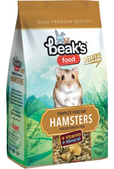 Beaks Deluxe Karışık Hamster Yemi 500 gr Beaks Deluxe Karışık Hamster Yemi 500 gr
