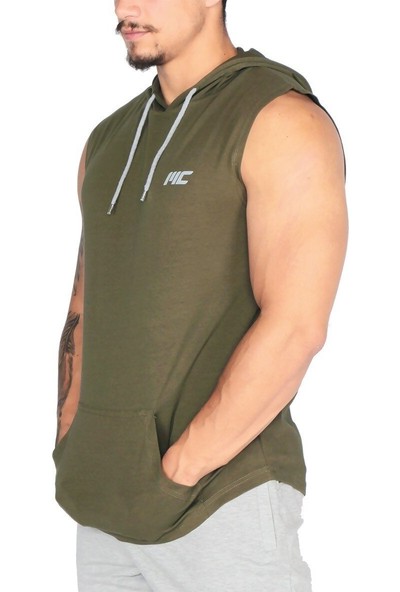 Musclecloth Training Kapüşonlu Kolsuz T-Shirt Haki Musclecloth Training Kapüşonlu Kolsuz T-Shirt Haki