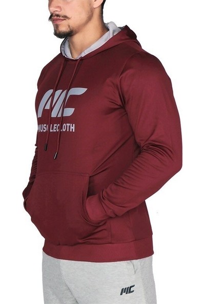 Musclecloth Pro Kapüşonlu Sweatshirt Bordo