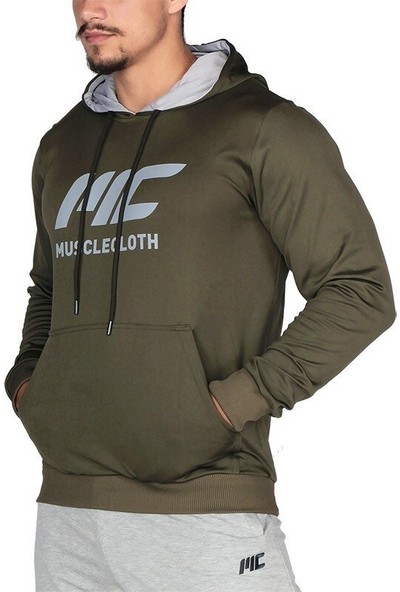 Musclecloth Pro Kapüşonlu Sweatshirt Haki