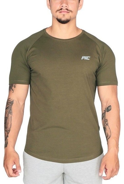 Musclecloth Elite Reglan T-Shirt Haki Musclecloth Elite Reglan T-Shirt Haki