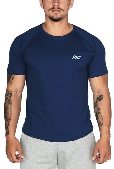 Musclecloth Elite Reglan T-Shirt Indigo Mavi Musclecloth Elite Reglan T-Shirt Indigo Mavi