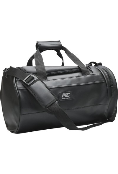 Musclecloth Elite Duffel Bag Silindir Spor Çanta Siyah