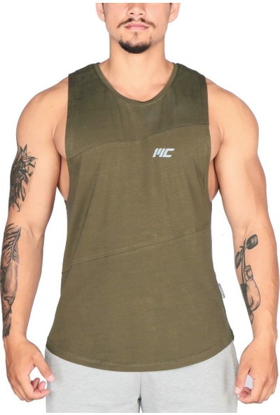 Musclecloth Elite Kolsuz T-Shirt Haki Musclecloth Elite Kolsuz T-Shirt Haki