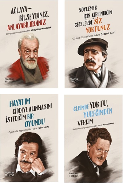 Hayykitap Biyografi Otobiyografi Seti 4 Kitap (Oğuz Atay - Necip Fazıl Kısakürek - Özdemir Asaf - Nazım Hikmet Ran) Hayykitap Biyografi Otobiyografi Seti 4 Kitap (Oğuz Atay - Necip Fazıl Kısakürek - Özdemir Asaf - Nazım Hikmet Ran)