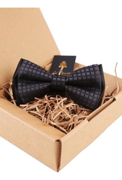 Kravatkolik Füme Kendinden Desen Papyon P1461