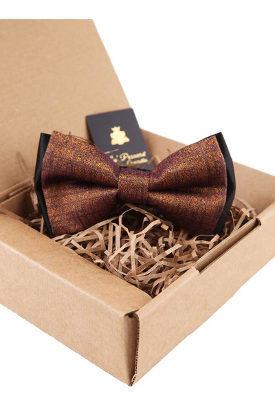 Kravatkolik Bakır Renk Ekose Desen Papyon P1486 Kravatkolik Bakır Renk Ekose Desen Papyon P1486