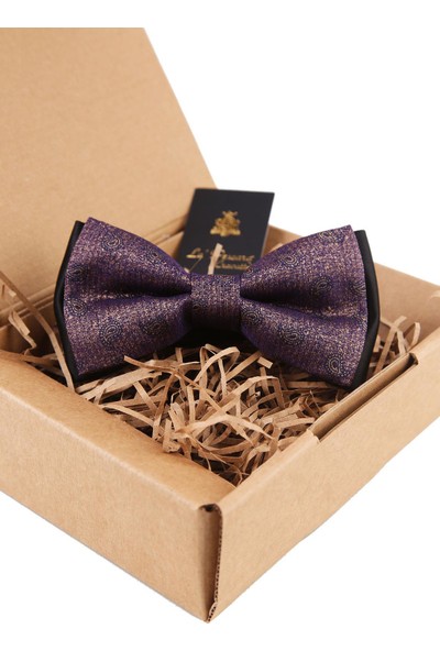 Kravatkolik Mor Şal Desen Papyon P1421