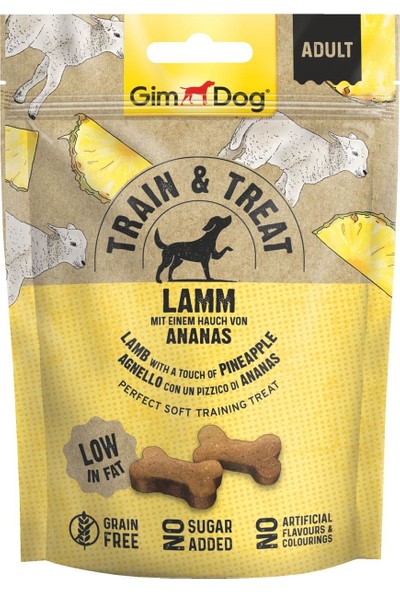 Gimdog Train&trait Kuzu ve Ananas Köpek Ödülü 125 gr