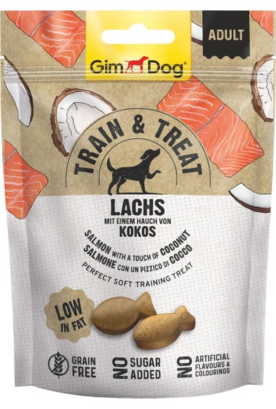 Gimdog Train&trait Somon ve Hindistan Cevizi Köpek Ödülü 125 gr
