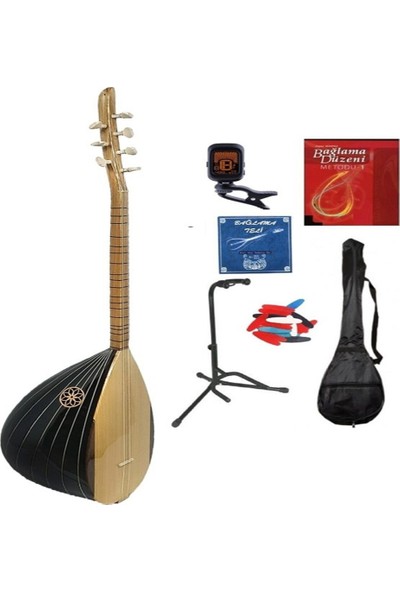 Müzikhal Ticaret Siyah Dut Ağacı Filetolu Uzun Sap Bağlama Saz Full Set Müzikhal Ticaret Siyah Dut Ağacı Filetolu Uzun Sap Bağlama Saz Full Set