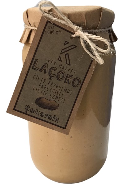 Key Market Çifte Kavrulmuş Parçacıklı Fıstık Ezmesi 1 kg