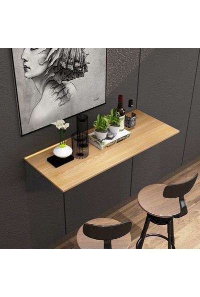 Nkm Ticaret Masif Ahşap Katlanabilir Duvara Monte Mutfak Masası 60x86 Cm Meşe Nkm Ticaret Masif Ahşap Katlanabilir Duvara Monte Mutfak Masası 60x86 Cm Meşe
