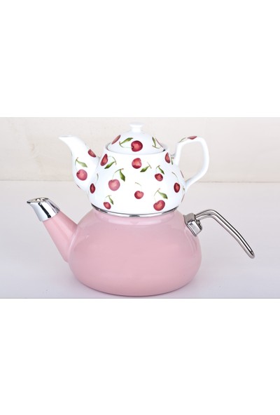 Eternity Üstü Porselen Altı Emaye Çaydanlık Eternity Üstü Porselen Altı Emaye Çaydanlık