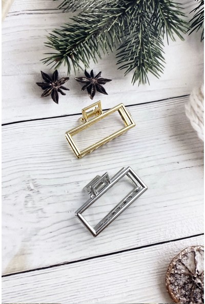 ÇLK Accessories 2 Li Orta Boy Metal Dikdörtgen Mandal Toka T100*2 ÇLK Accessories 2 Li Orta Boy Metal Dikdörtgen Mandal Toka T100*2